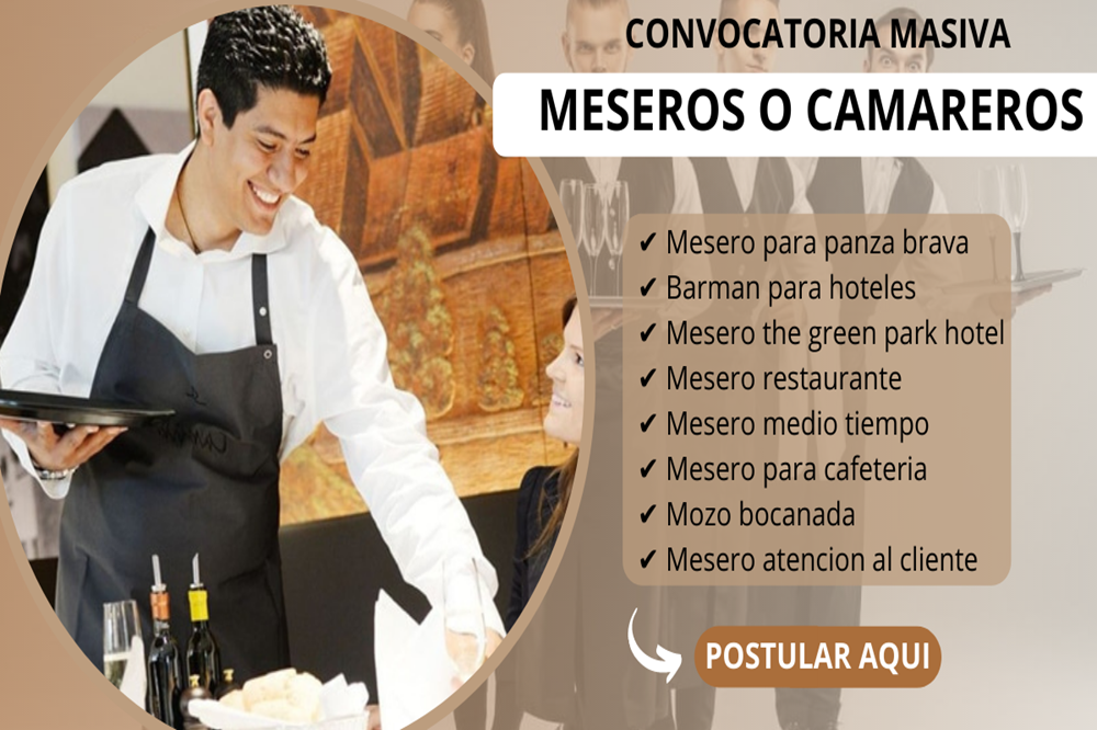 Empleos Disponibles: Atención al Cliente como Mesero