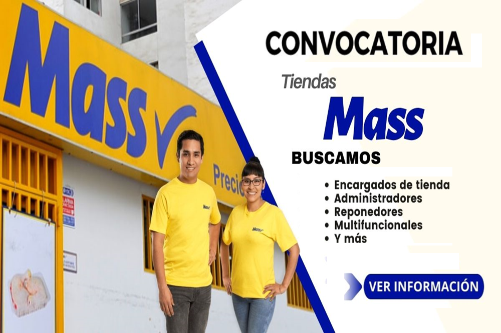 Tiendas Mass: Buscan Trabajadores Para Unirse al Equipo